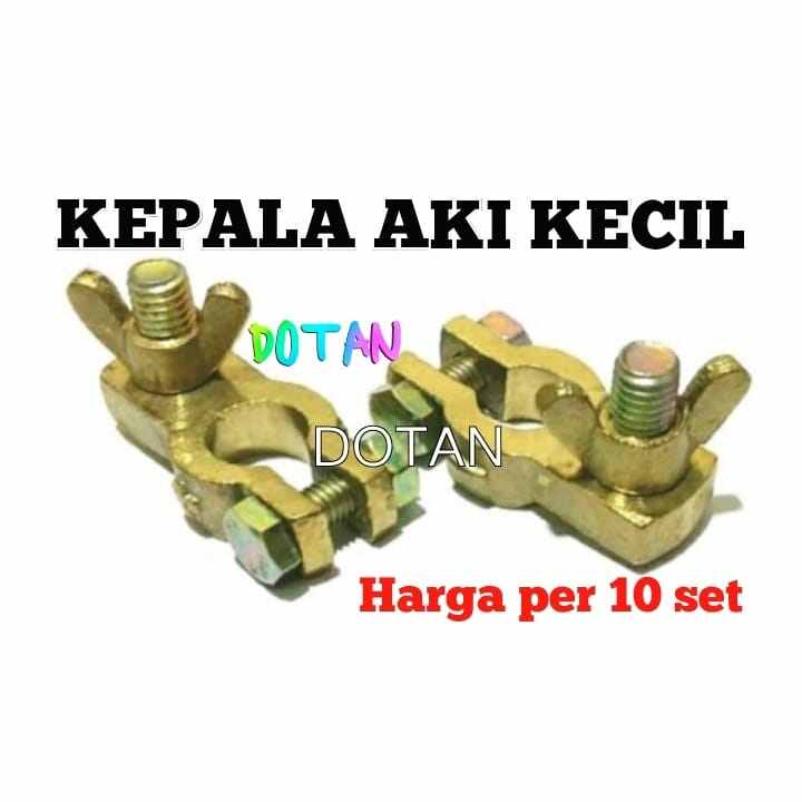 (10 set) KEPALA AKI KECIL TERMINAL AKI MOBIL KUNINGAN | Lazada Indonesia