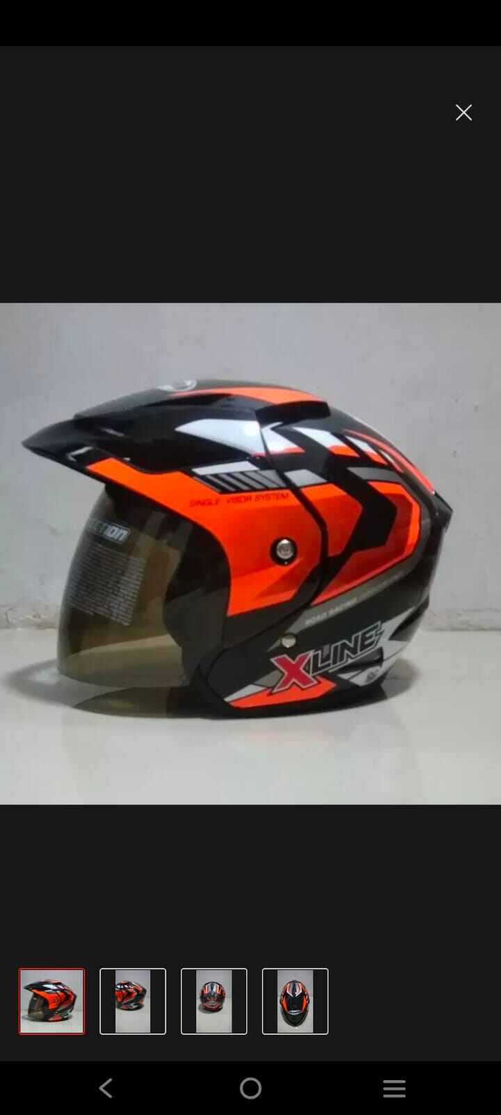 HELM TAKIRA XLINE ORANGE/BLACK | Lazada Indonesia