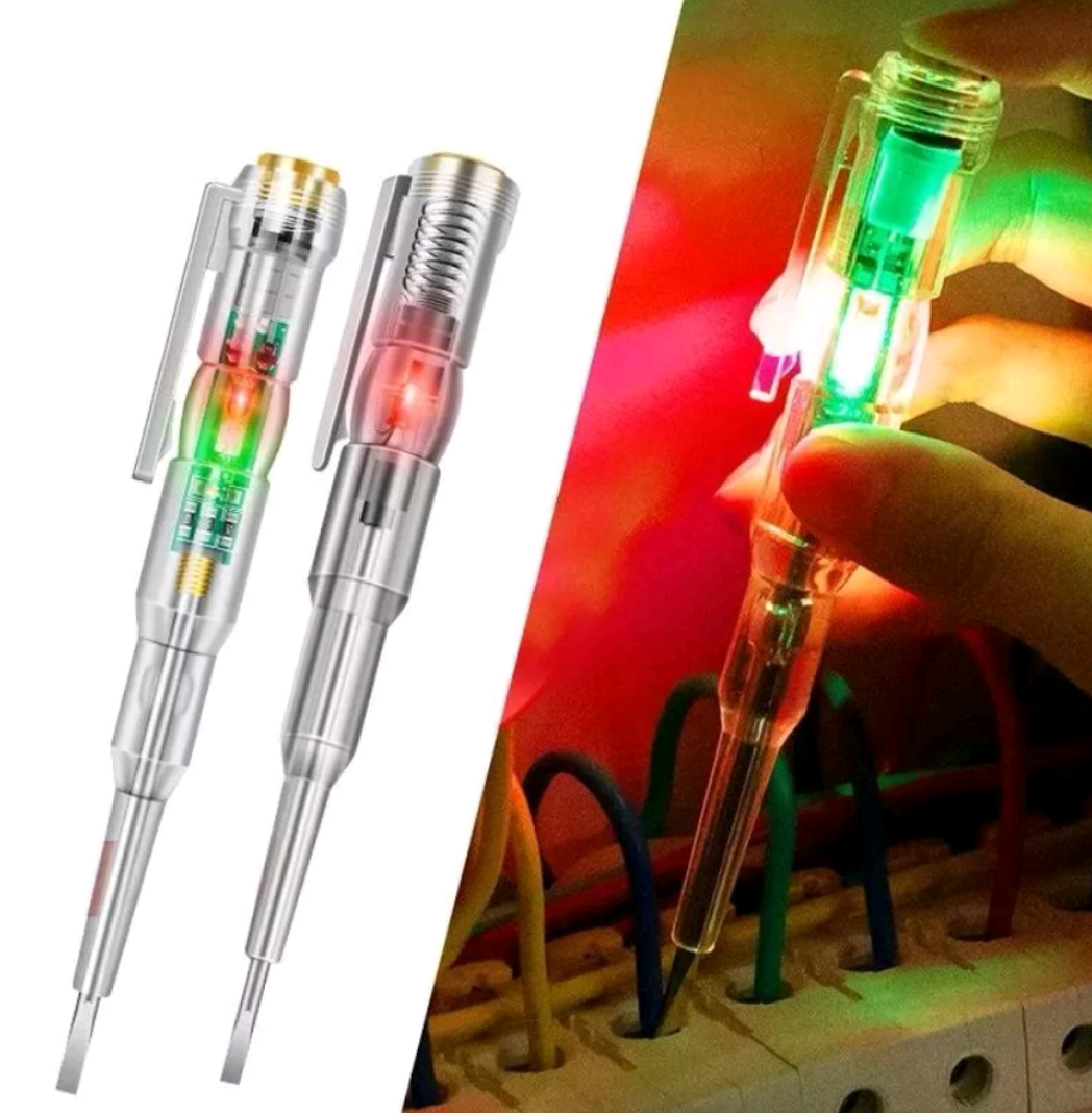 Tespen Dual LED Obeng Tester Listrik With Indicator Test Pen Kabel ...