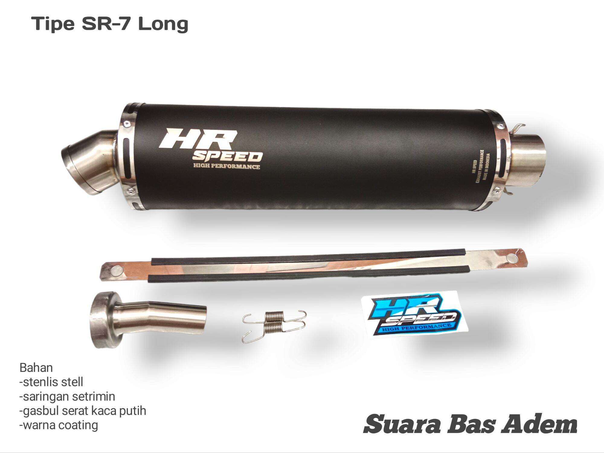 Knalpot selincer only original hr speed exhaust tipe SRlong | Lazada Indonesia