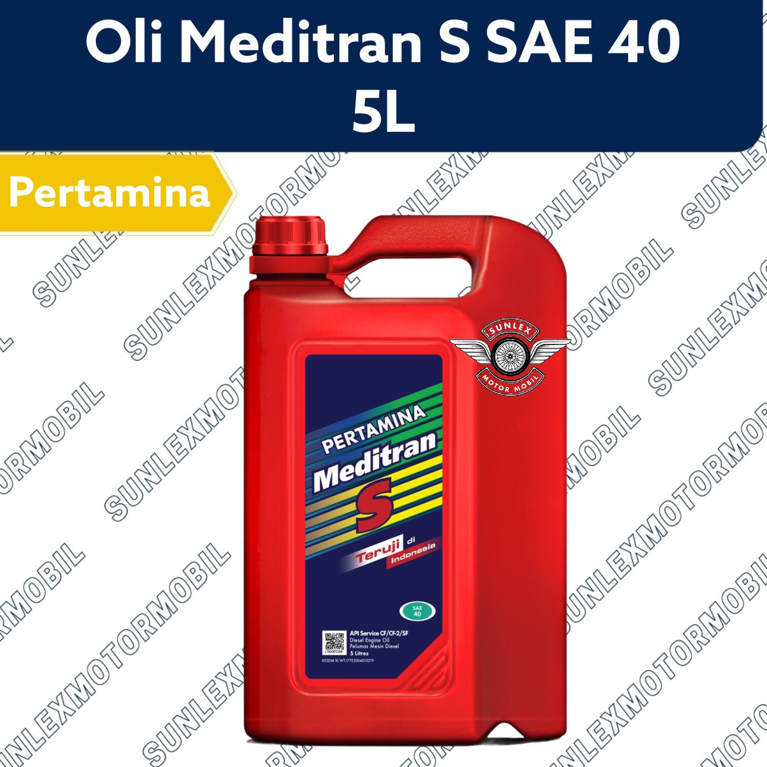 OLI MEDITRAN S OIL DIESEL SAE40 SAE 40 5L GALON ASLI PERTAMINA | Lazada ...