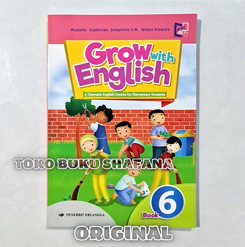 Buku Grow With English Kelas 6 SD Penerbit Erlangga - Book Original ...