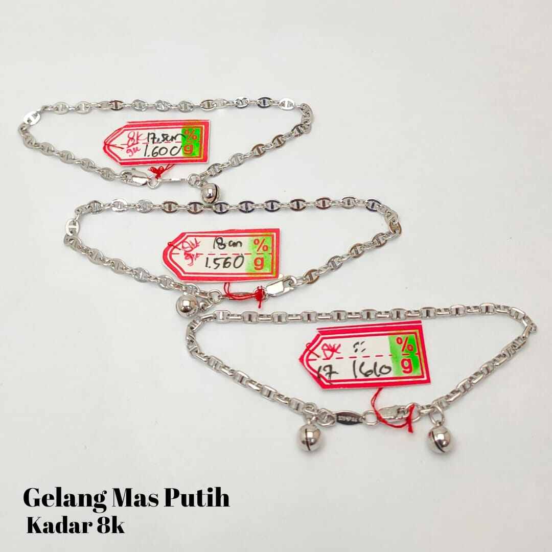 ANEKA GELANG RANTAI EMAS PUTIH | Lazada Indonesia