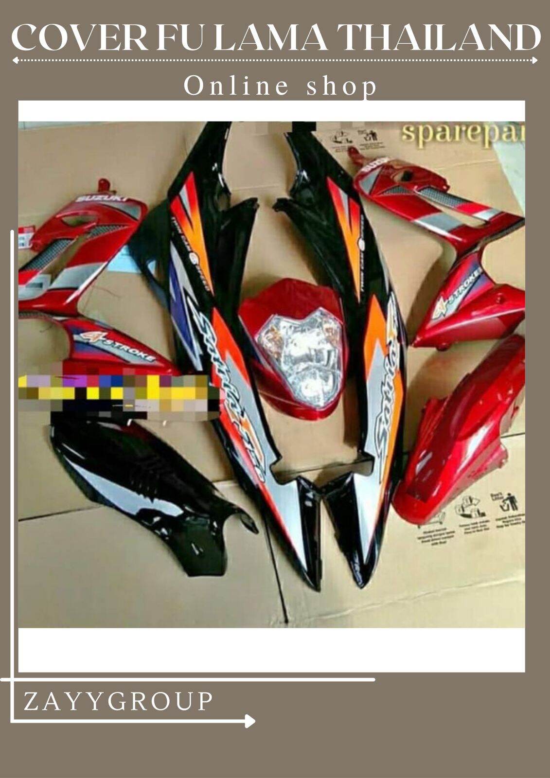 Full Body Alus Suzuki Satria Fu Lama Thailand Warna Merah Hitam ...