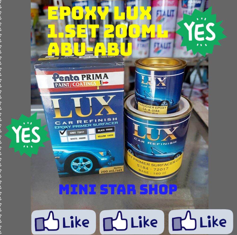 CAT PENTA LUX EPOXY PRIMER SURFACER ABU -ABU + HARDENER 200ML( 2 ...