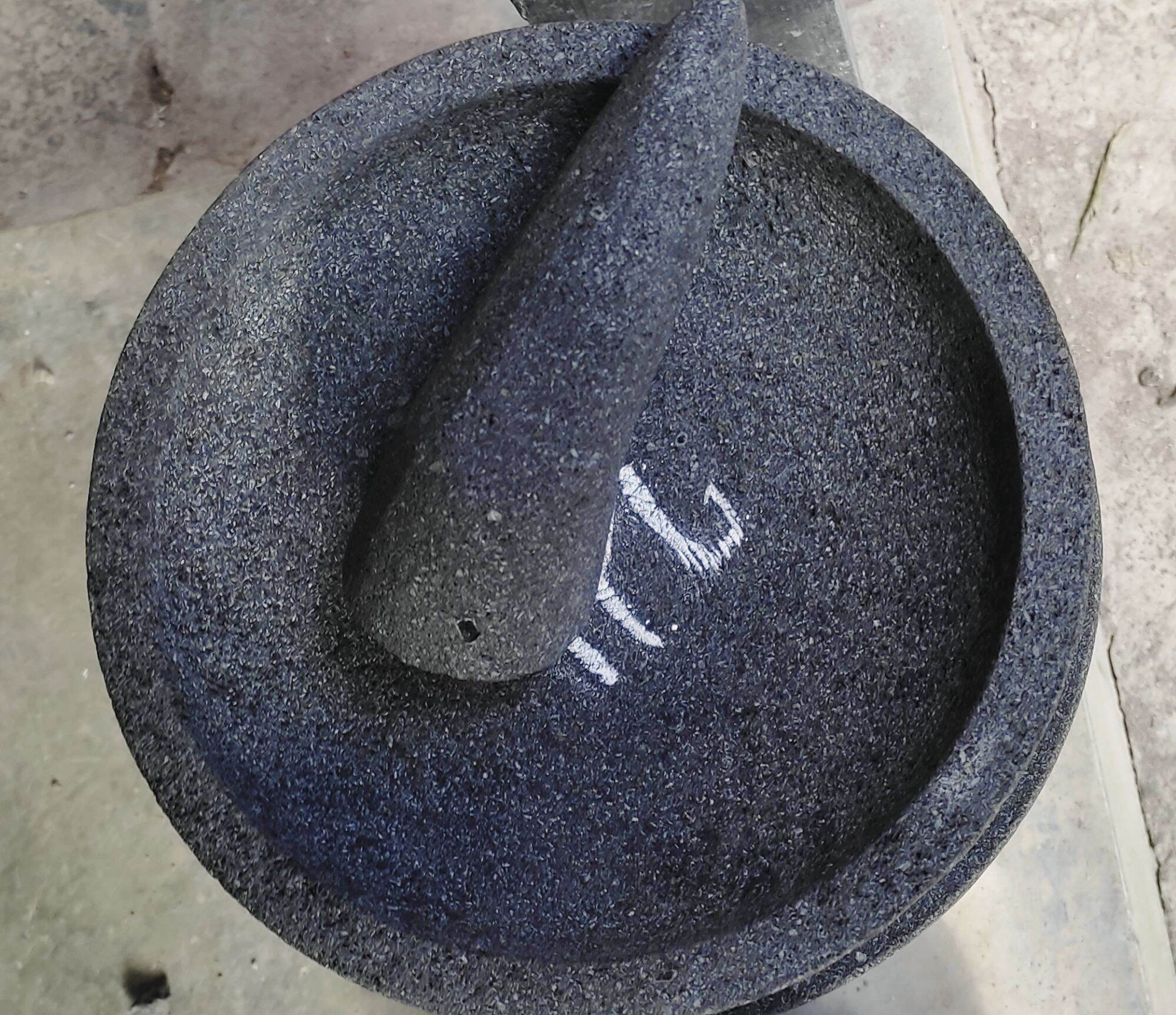 Cobek/Cowek/Coet Batu Asli Ukuran 24cm free packing kayu | Lazada Indonesia