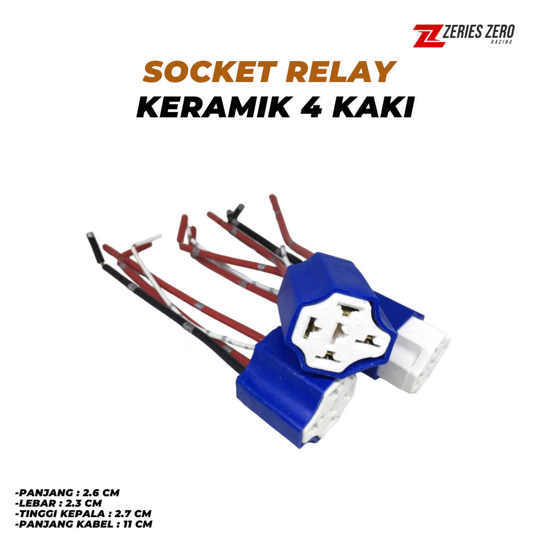 Socket Cable Relay Ceramic / Soket kabel Rumah Relay Keramik Kaki 4 ...