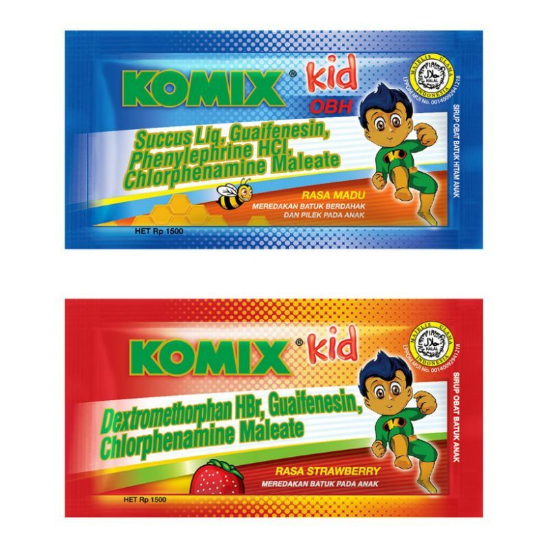 KOMIX KIDS BOX ISI 10 SACHET OBAT BATUK ANAK | Lazada Indonesia