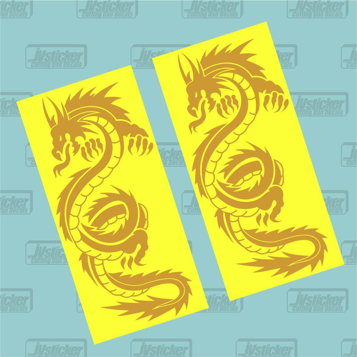 sticker cutting naga uk 20x10 setiker motor | Lazada Indonesia