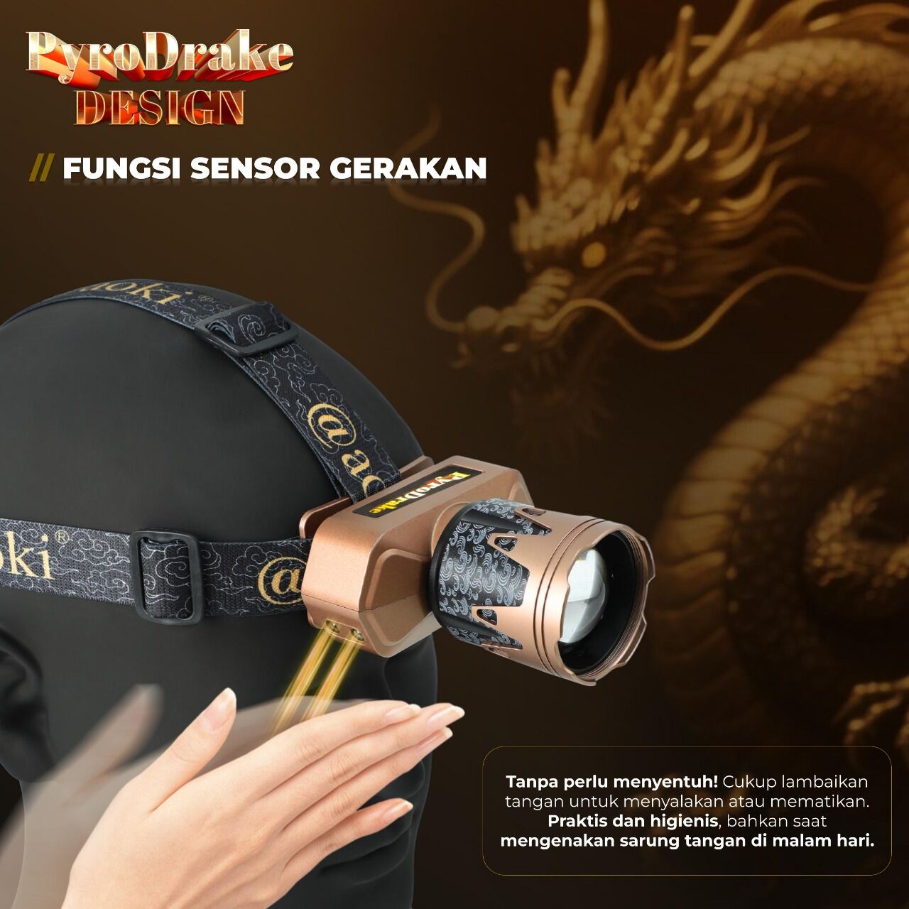 Senter Kepala LED Super Terang 2500+1800 Lumen | Headlamp Rechargeable ...