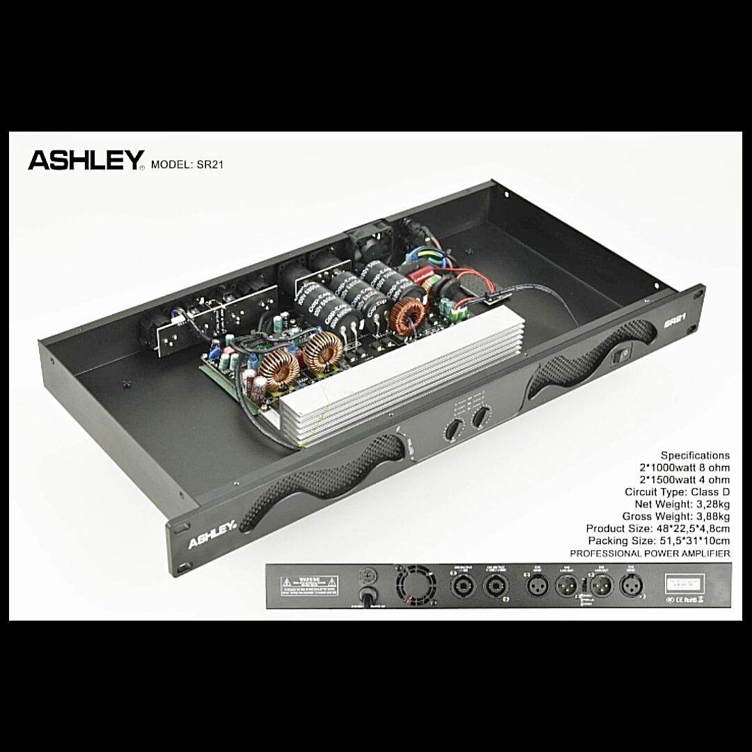 Power Amplifier Ashley SR21 2x1000Watt 8ohm Class D | Lazada Indonesia