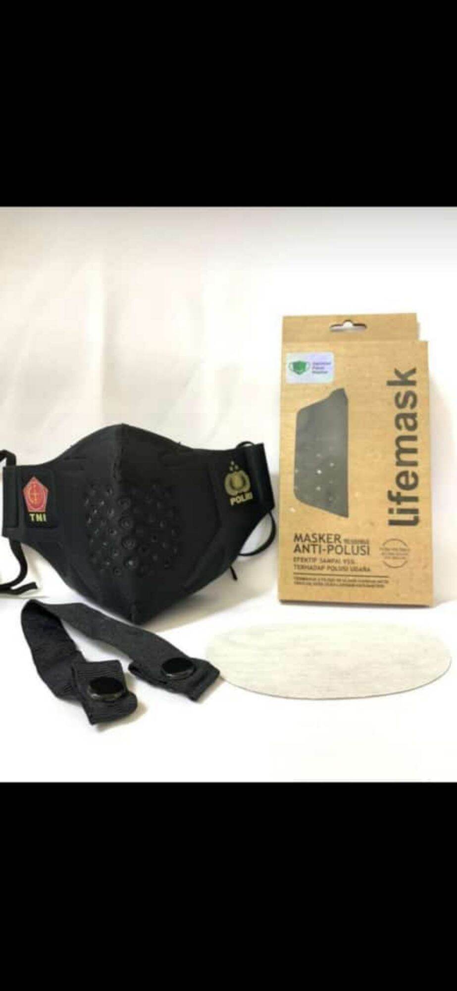 masker life mask logo tni polri . hitam polos .army dan biru polos ...