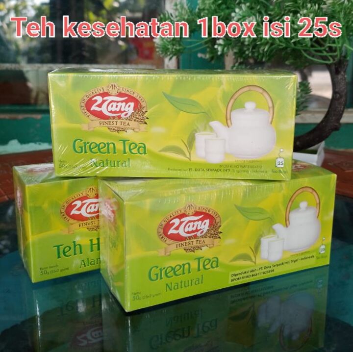 TEH 2 TANG CELUP GREEN TEA 1 BOX TEH HIJAU CELUP 2 TANG TEH KESEHATAN ...