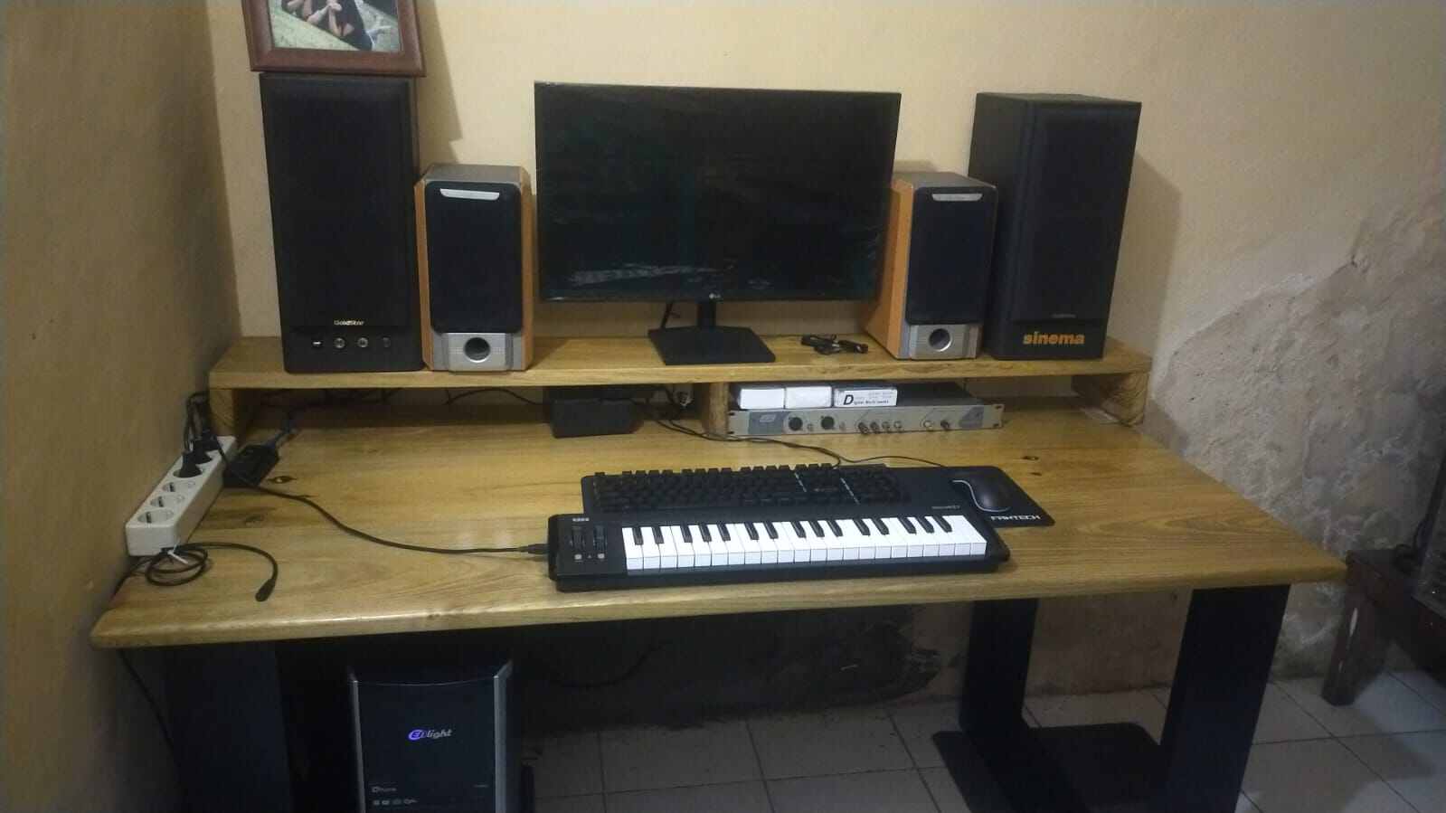 meja computer/meja kerja/meja gaming/meja kayu | Lazada Indonesia