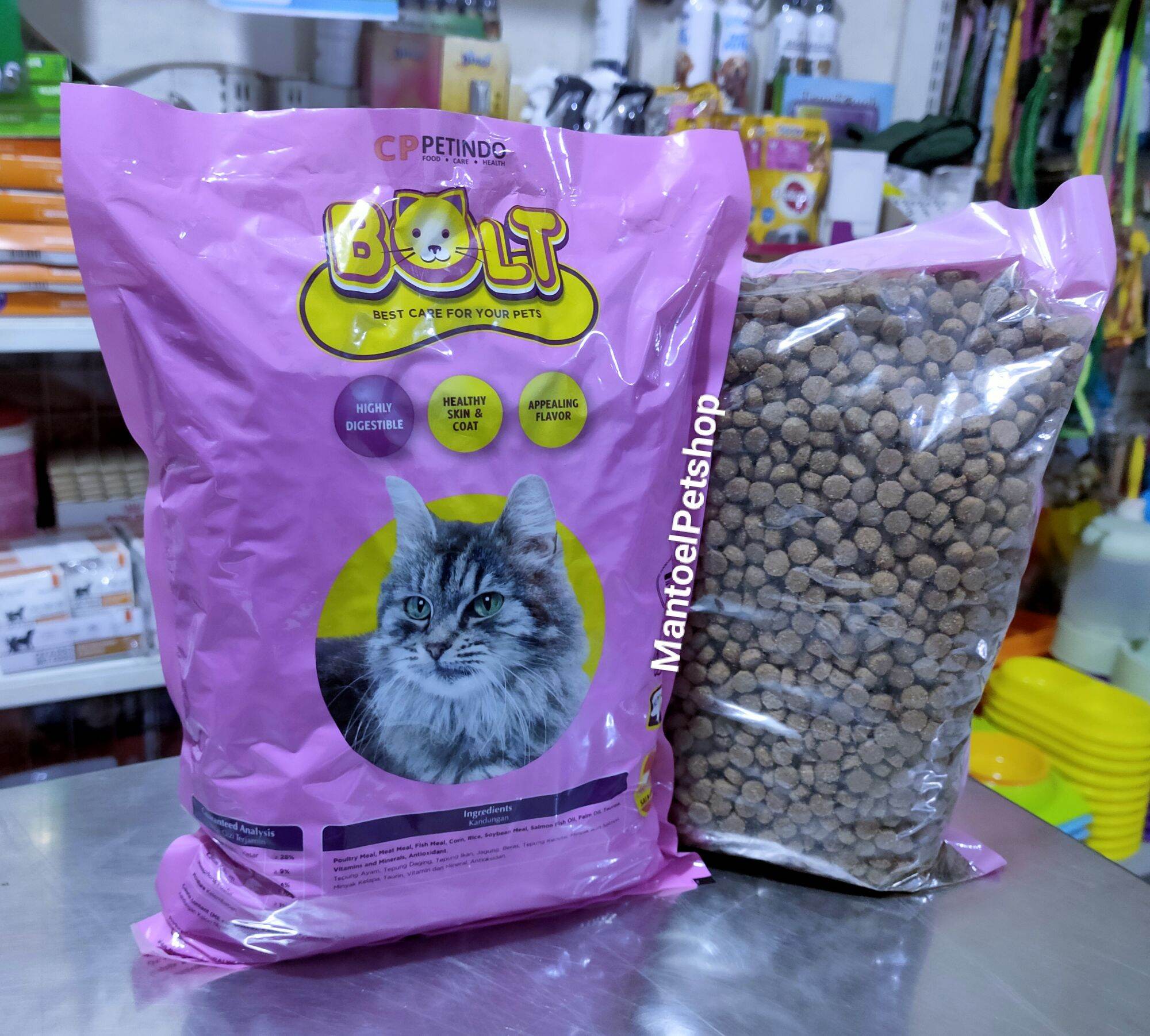 Bolt Cat salmon Repack 800g Makanan Kucing rasa ikan salmon | Lazada ...