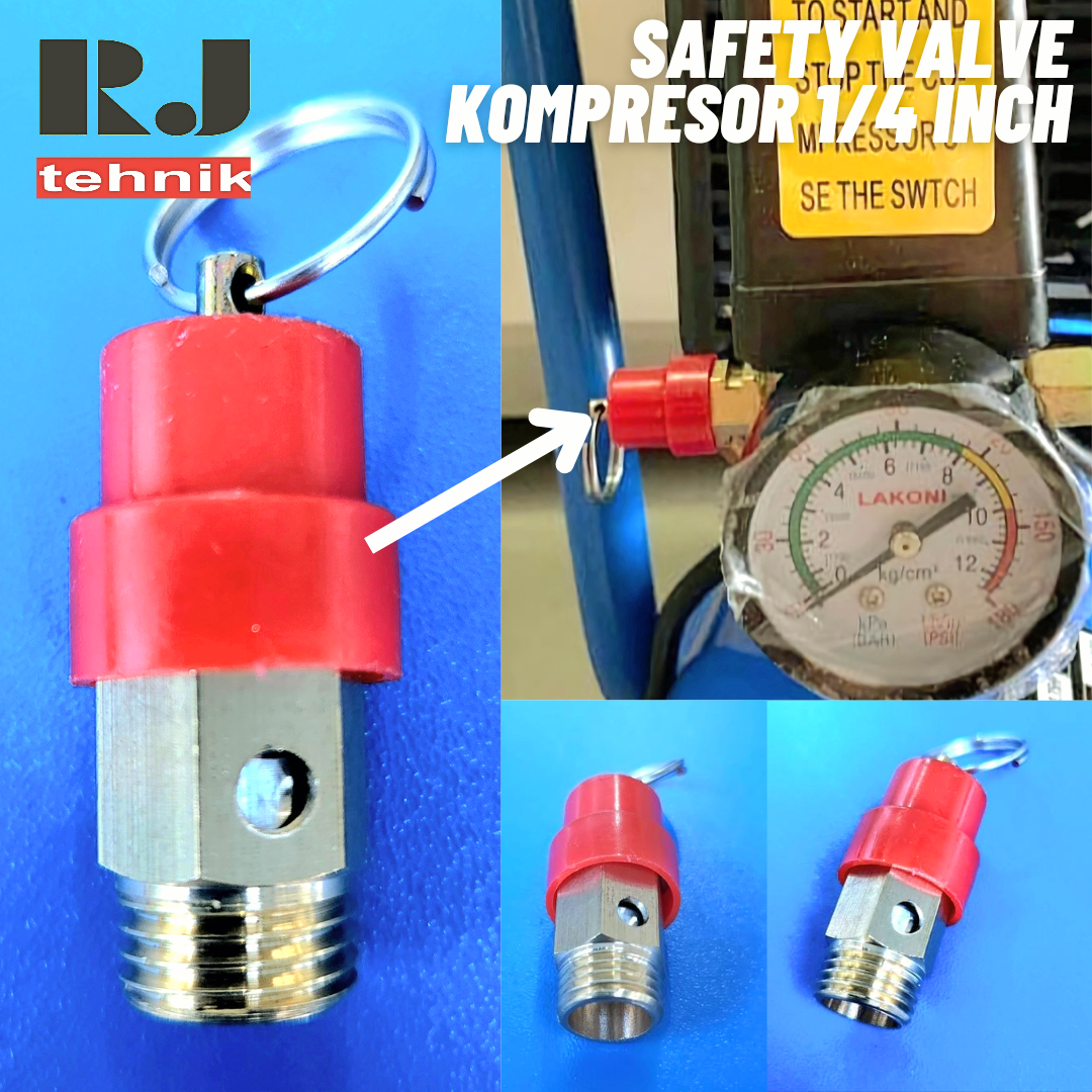 Safety Valve Kompresor Switch Pengaman Tekanan Angin Kompresor Drat 1/4 ...