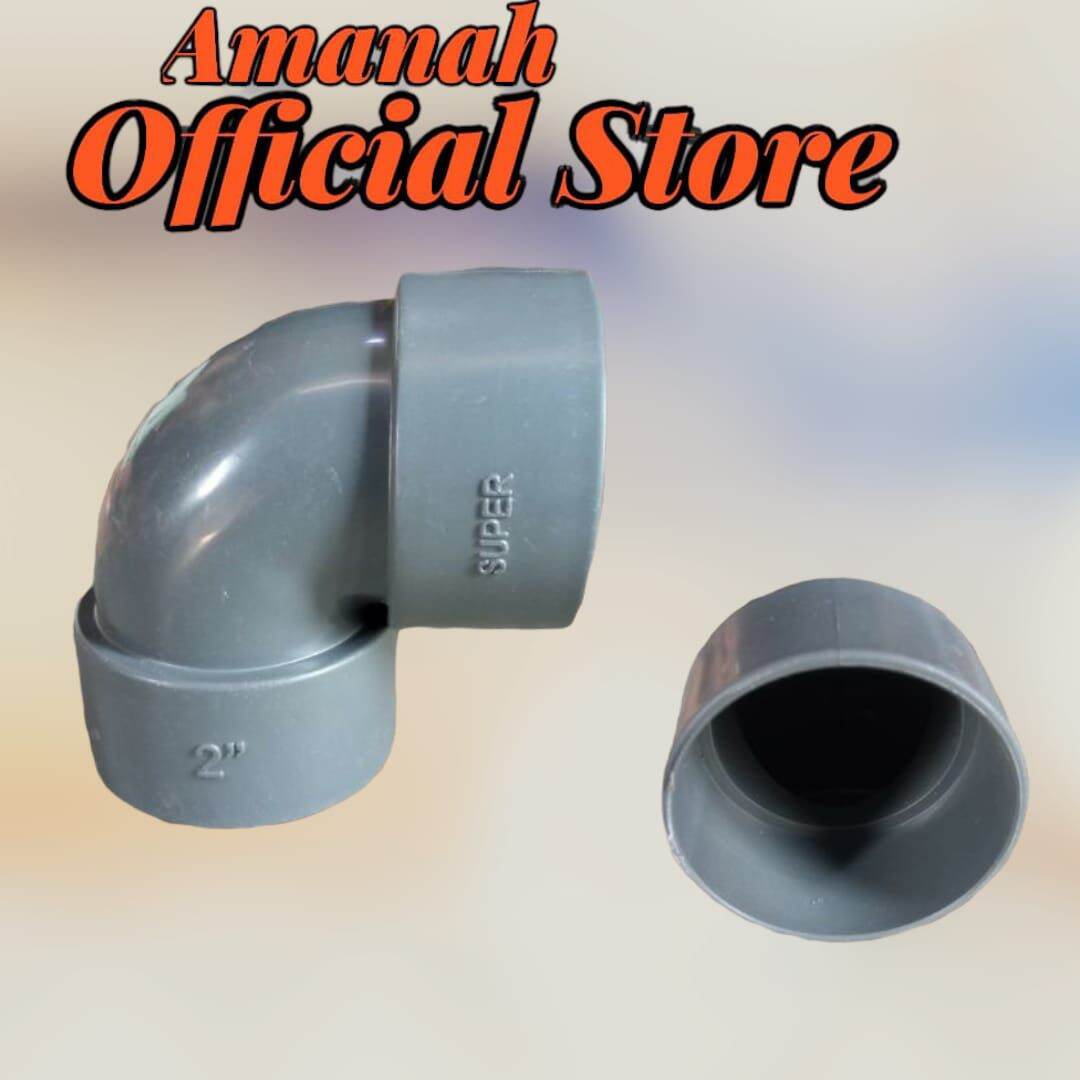 Knee keni L 2inch sambungan pipa pvc L keni 2 inch T tee 2 inch ...