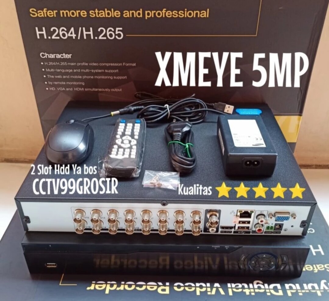 NEW DVR 16 Channel 5mp Xmeye 4K/ DVR 16ch Xmeye 2560p Support All Merek Camera Cctv 6 in 1 ...