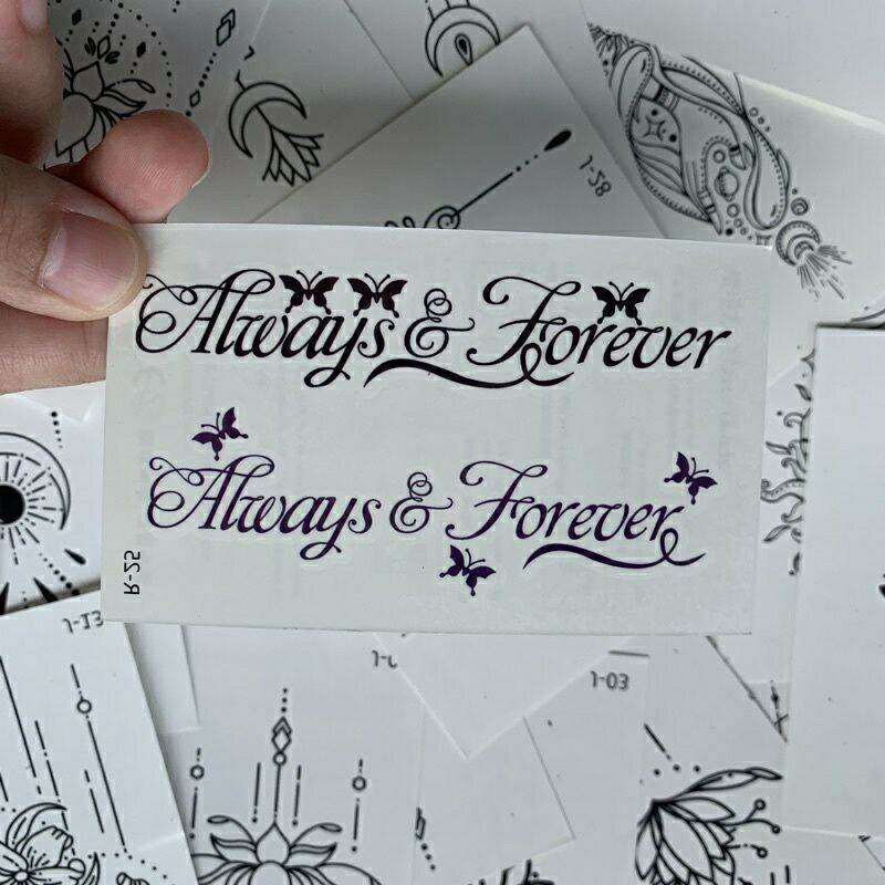 Tatto temporer tulisan Inggris | Temporary tattoo tulisan | Stiker tato ...