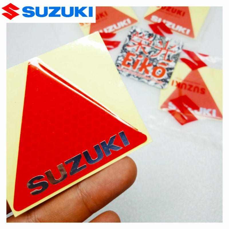 SUZUKI - EMBLEM STIKER STICKER MATA KUCING SEGITIGA SATRIA SHOGUN SMASH ...