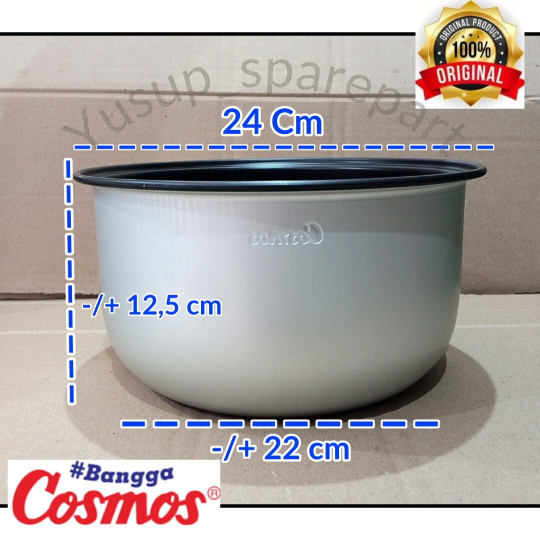 Panci Teplon Mejikom Rice Cooker 1,8L Pendek Original Cosmos CRJ-3306 ...