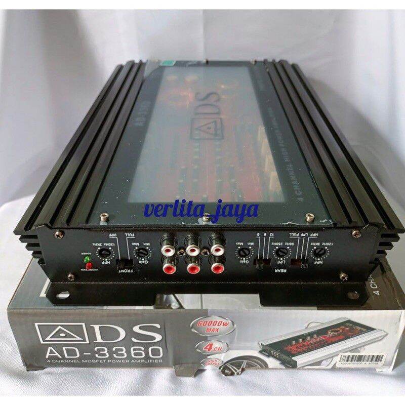 Power amplifier ADS AD-3360 Car audio 4 channel mosfet 60000 watt high ...