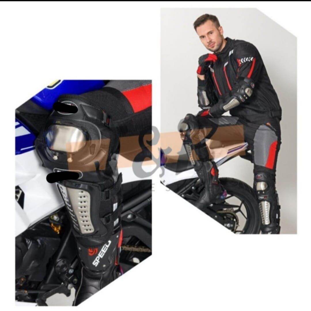 Decker kaki dan tangan plat Besi Metal Knee Elbow Protector Deker Sikut ...