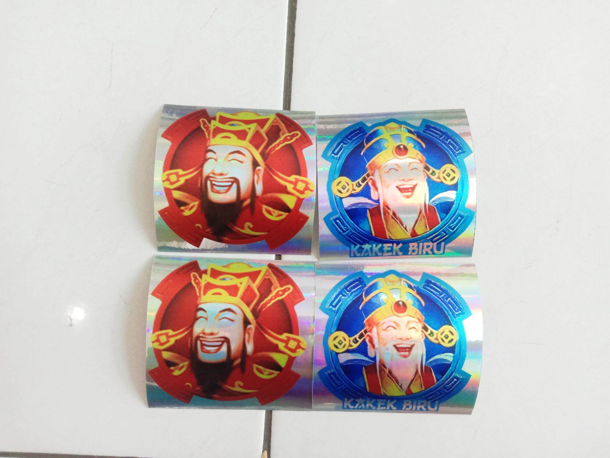 stiker emblem Kakek merah dan kakek biru | Lazada Indonesia