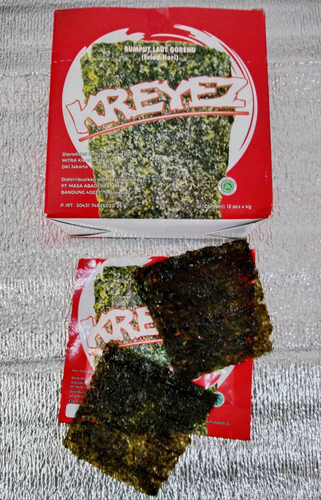 cemilan Rumput laut goreng rasa pedas spicy 12pcs | Lazada Indonesia