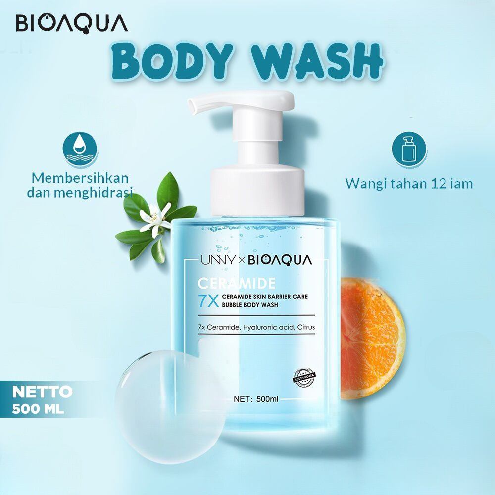 BIOAQUA 7x Ceramide Body Wash 500ml | Skin Barrier Care | Body Wash ...