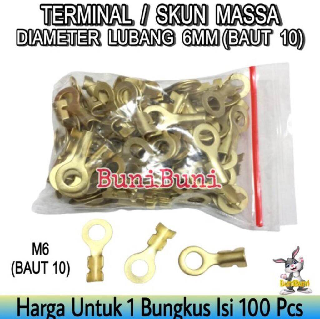 SKUN Terminal Massa BAUT 8 10 12 14 - Diameter Lubang 5mm M5 / 6mm M6 ...