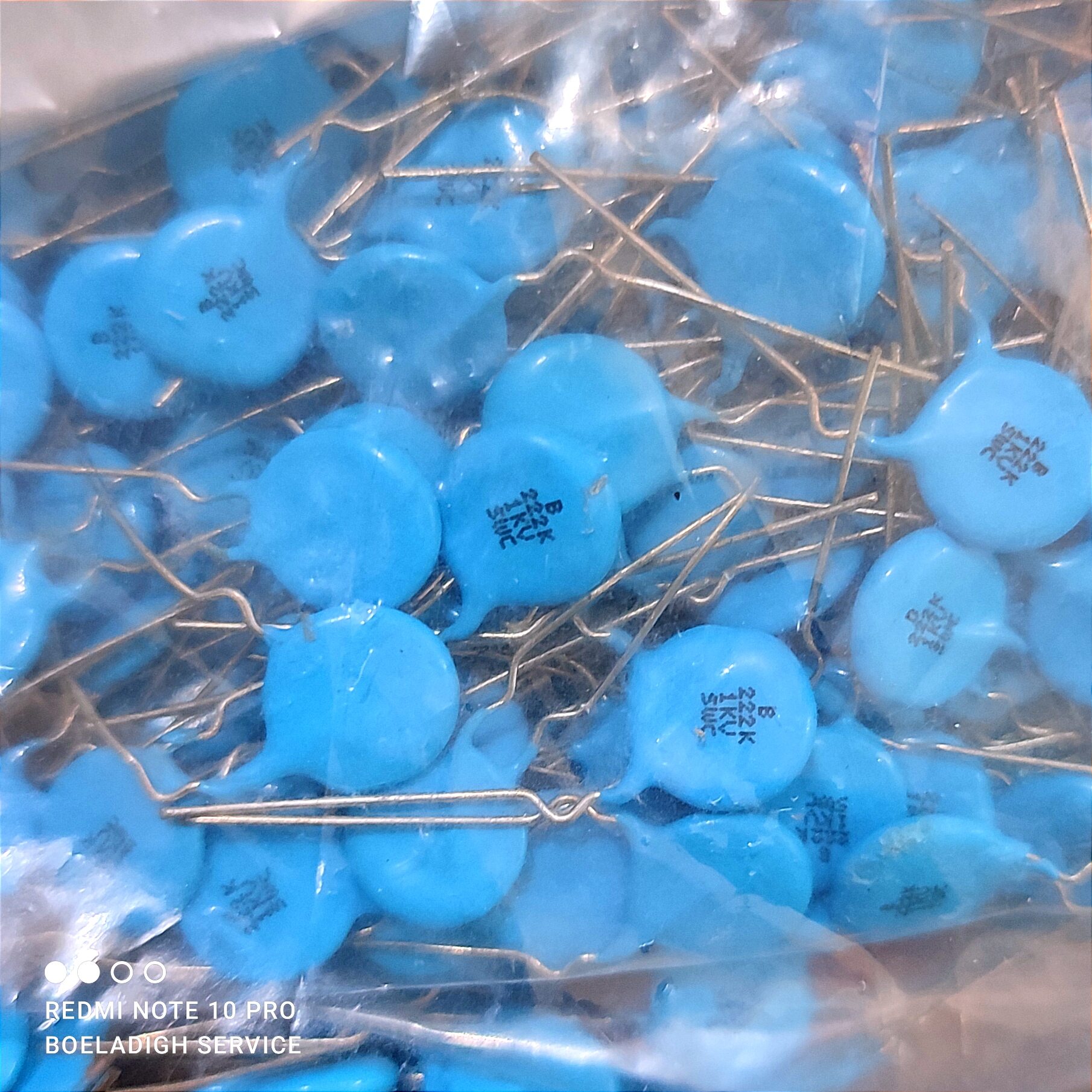 15 Pcs Capacitor 222 1KV 2.2nF 2,2nF 2.2n 2n2 1000V Keramik Kapasitor ...