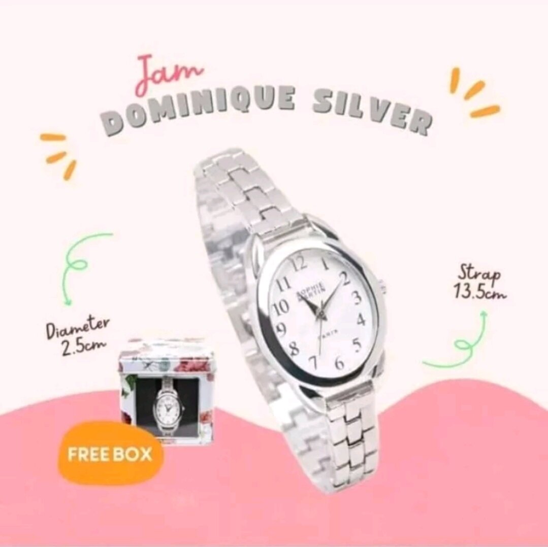 SOPHIE MARTIN Jam Dominique Silver Sophie Martin Paris | Lazada Indonesia