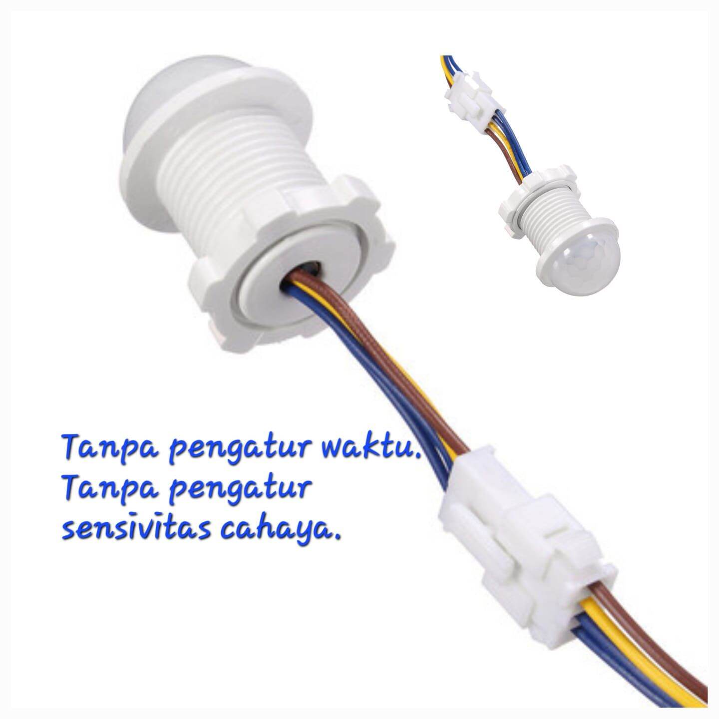Saklar Otomatis Sensor Gerak Motion PIR Detector AC 220V Auto On OFF ...