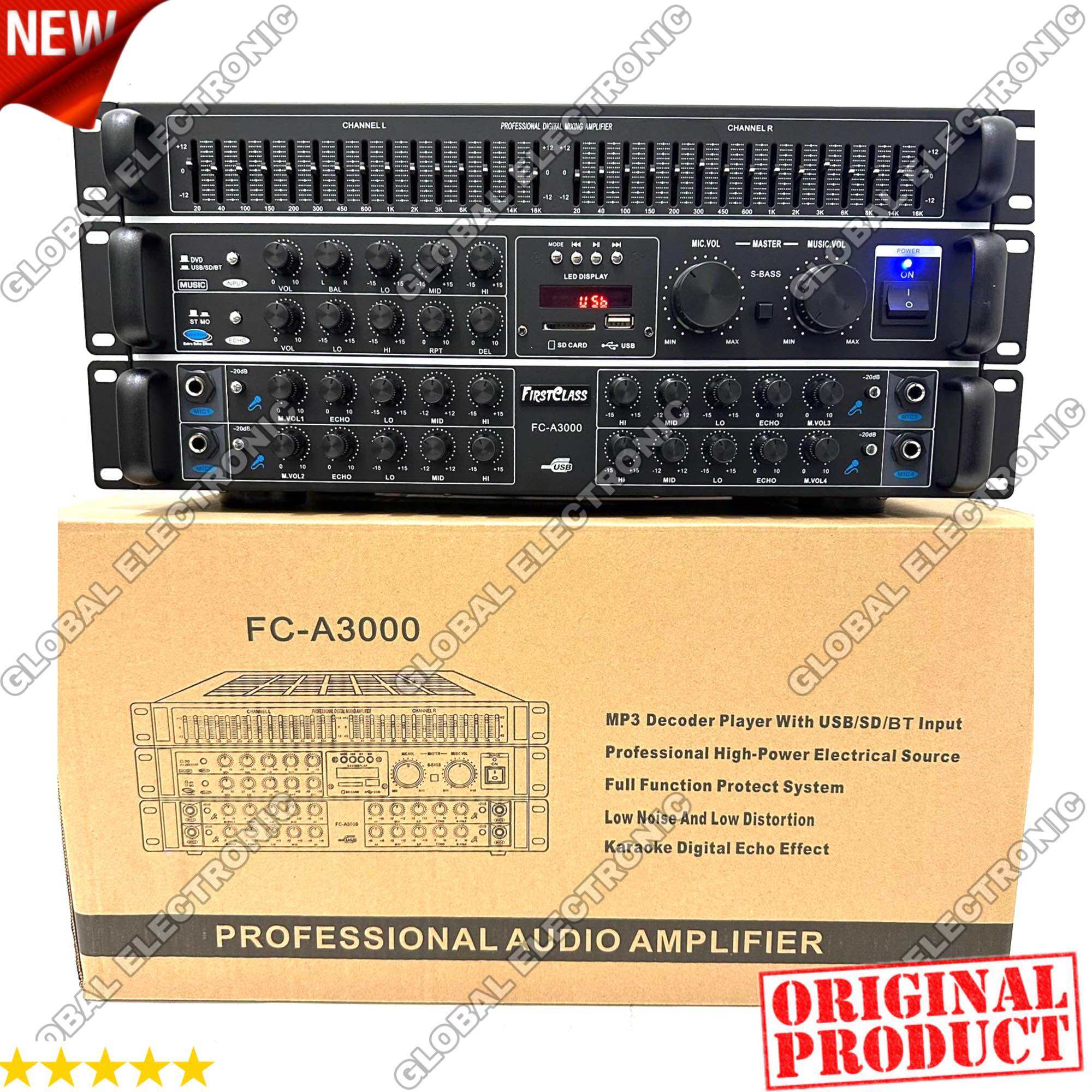 Amplifier FirstClass FC-A3000 Original FC A 3000 dengan Bluetooth USB ...