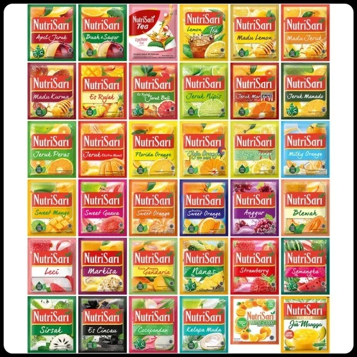 Nutrisari 1 renceng isi 10 sachet , nutrisari all variant rasa ...