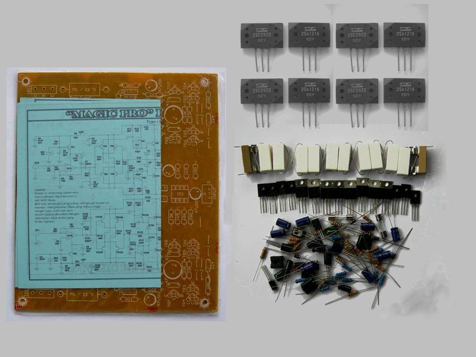 diy pcb dan komponen magic pro power dengan transistor final 2sc2922 ...