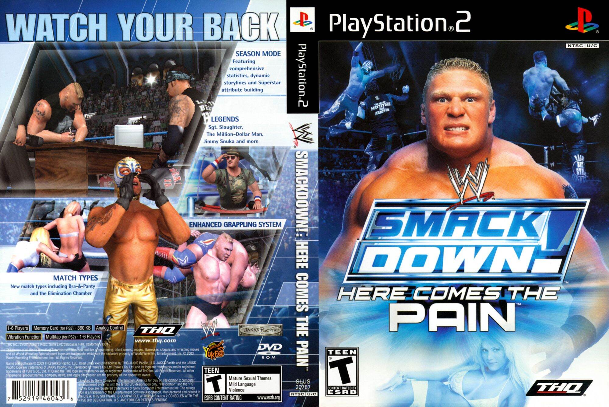 kaset game ps2 smackdown pain wwe pain smack down pain | Lazada Indonesia