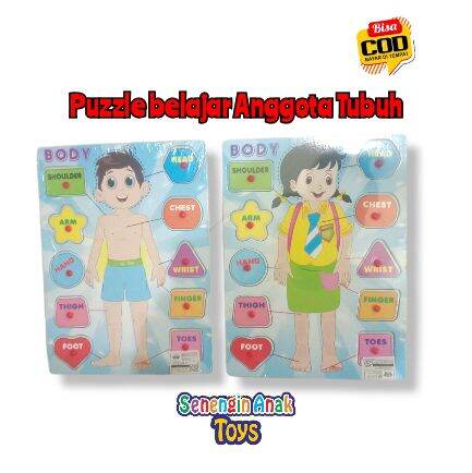 Puzzle Murah Belajar Mengenal Anggota Tubuh Puzzle Body - SenenginAnak ...