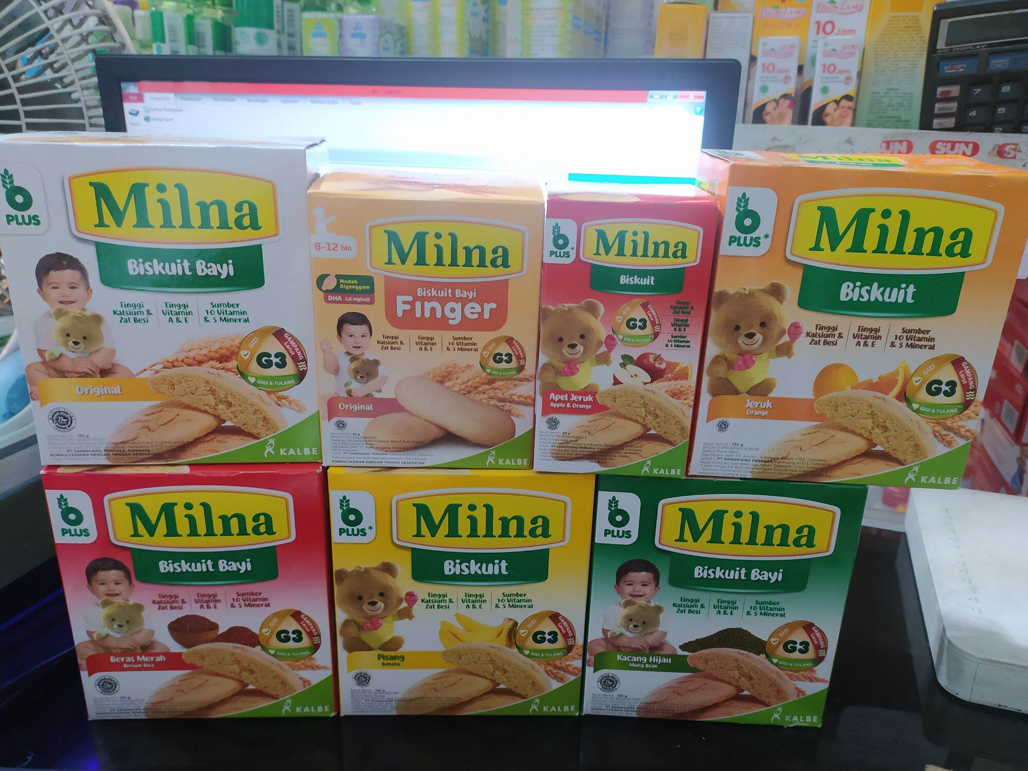Milna Biskuit 130g / Milna biskuit finger 52g / Milna Biskuit apel ...