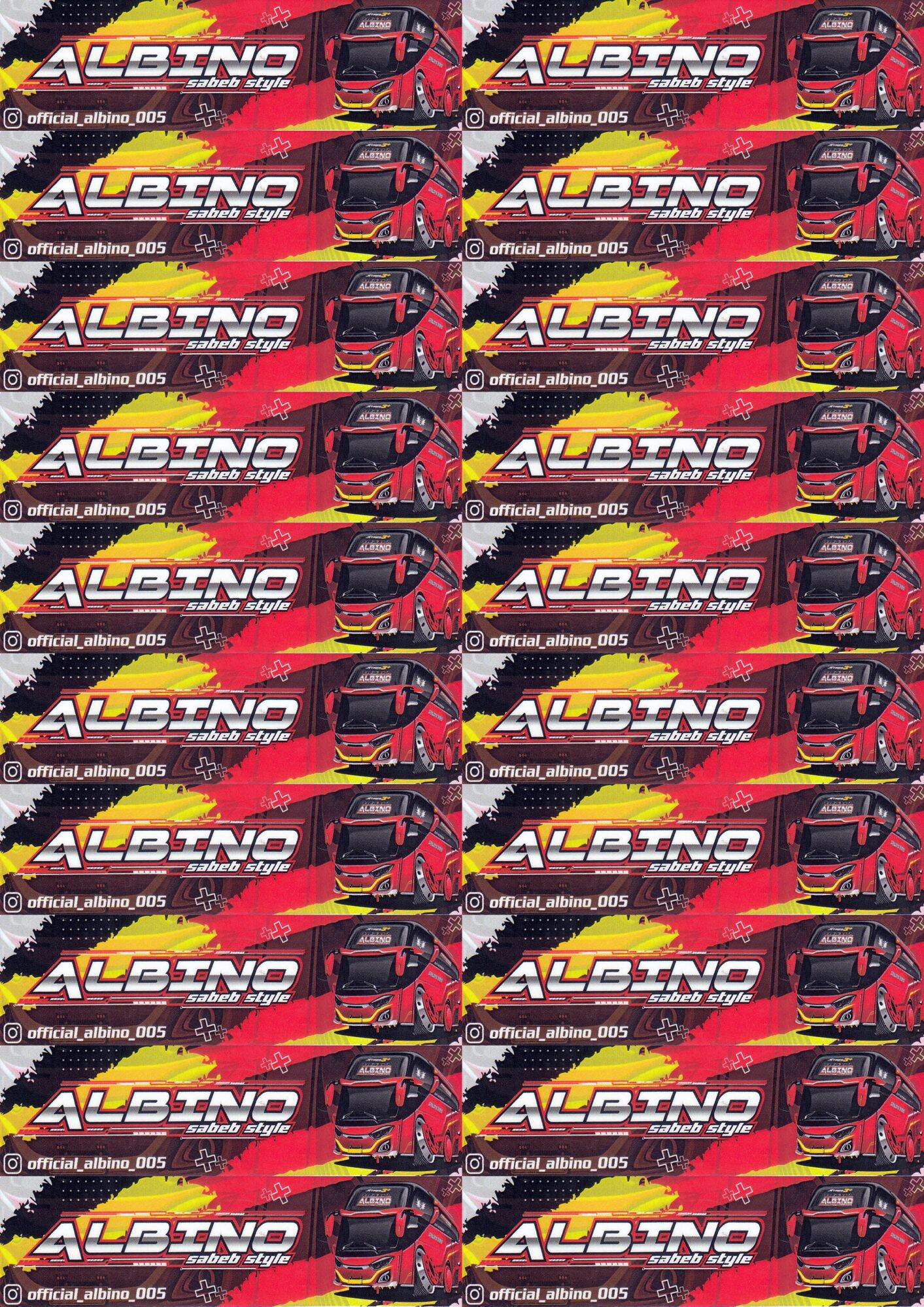 STIKER BUS TELOLET ALBINO | Lazada Indonesia