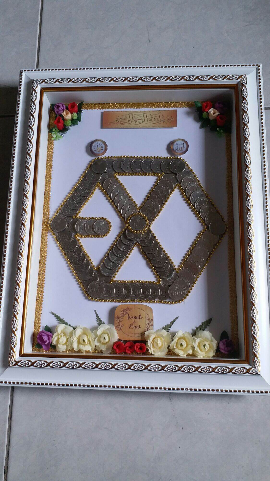 MAHAR PENGANTIN / MAHAR CUSTOM TEMA LOGO EXO UANG KOIN 30X40CM | Lazada Indonesia