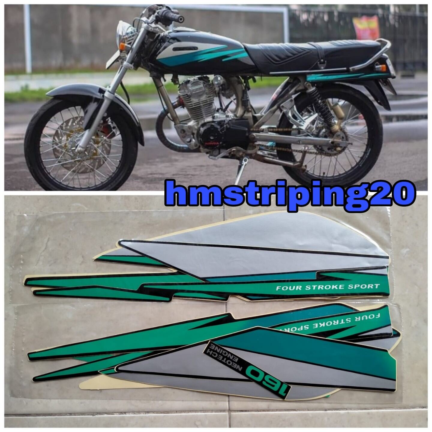 STIKER STRIPING LIS BODY HONDA GL PRO 1995 HIJAU | Lazada Indonesia