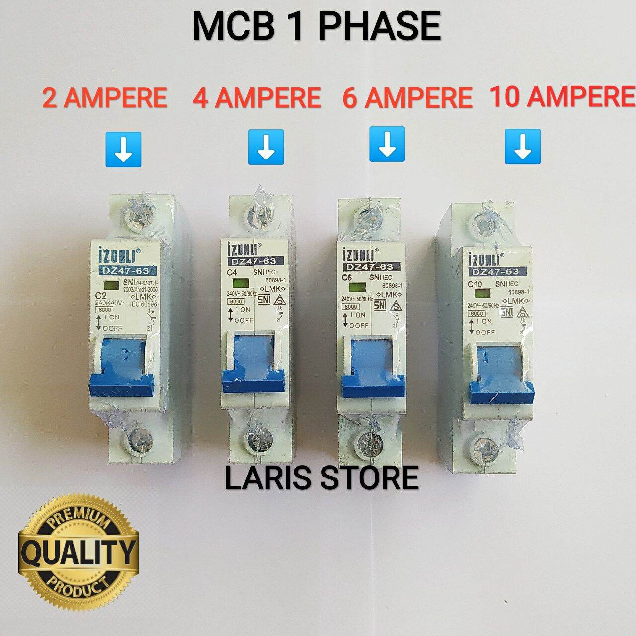 MCB 1 Phase 2 4 6 10 Ampere Berkualitas | Lazada Indonesia