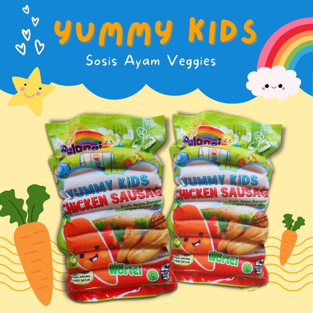 Sosis Ayam Sayur Frozen - Yummy Kids Sausage Gluten Free - Tanpa ...