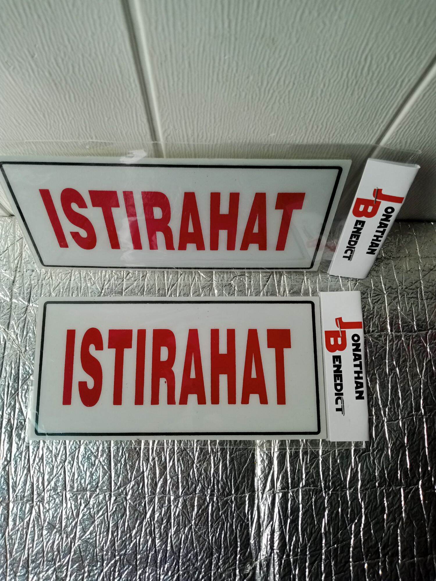 AKRILIK SIGN " ISTIRAHAT" | Lazada Indonesia