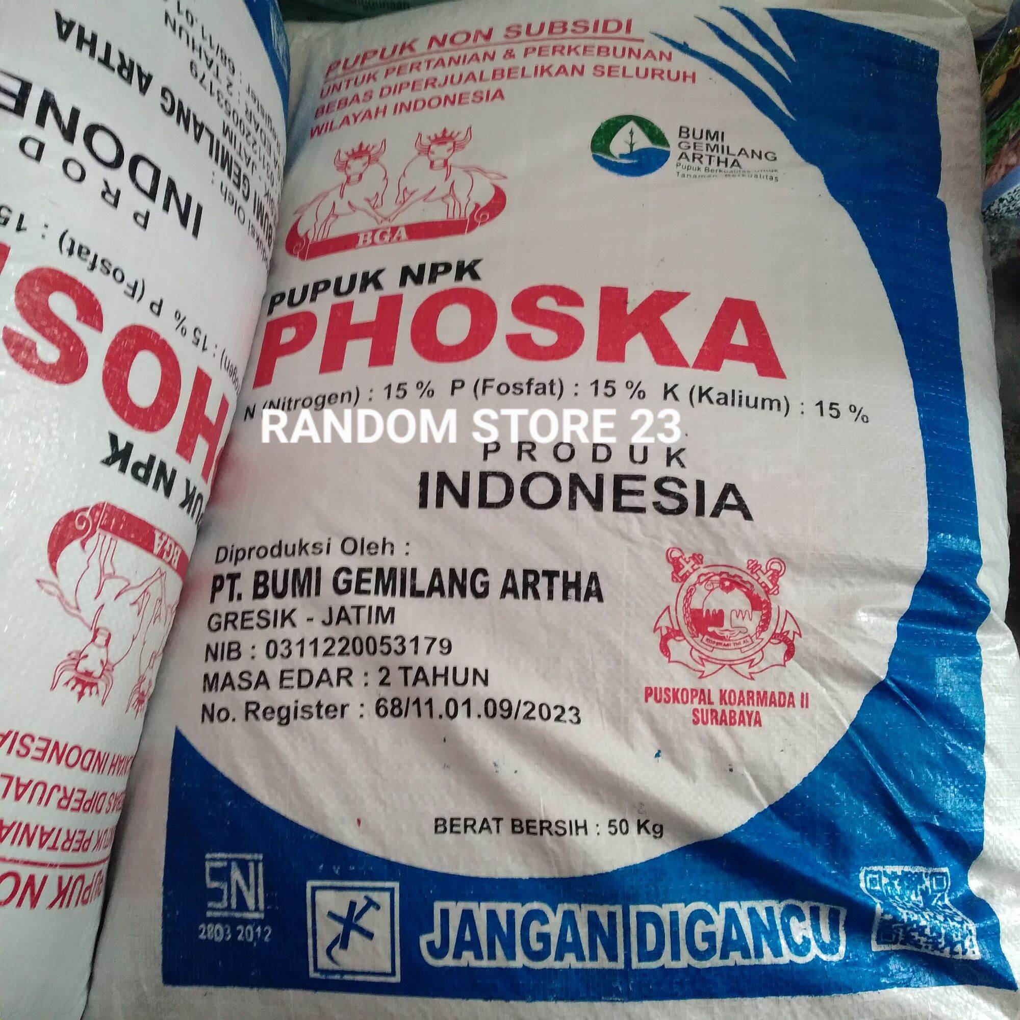 5 KG Repack Pupuk NPK PHOSKA 15 15 15 Non Subsidi PT Bumi Gemilang ...