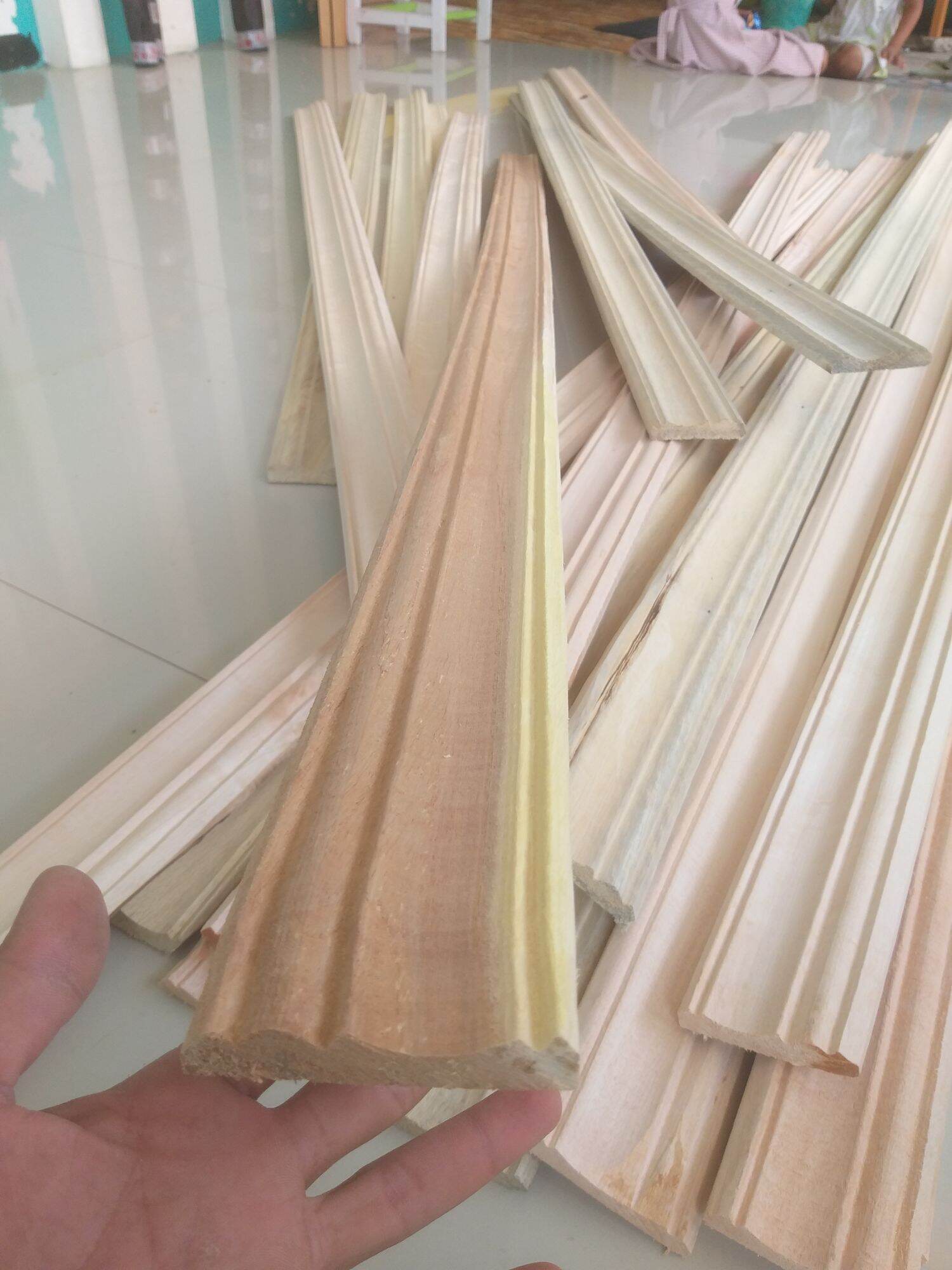 wall molding/lis kayu ukuran panjang 1 mtr lebar 7.5 cm | Lazada Indonesia