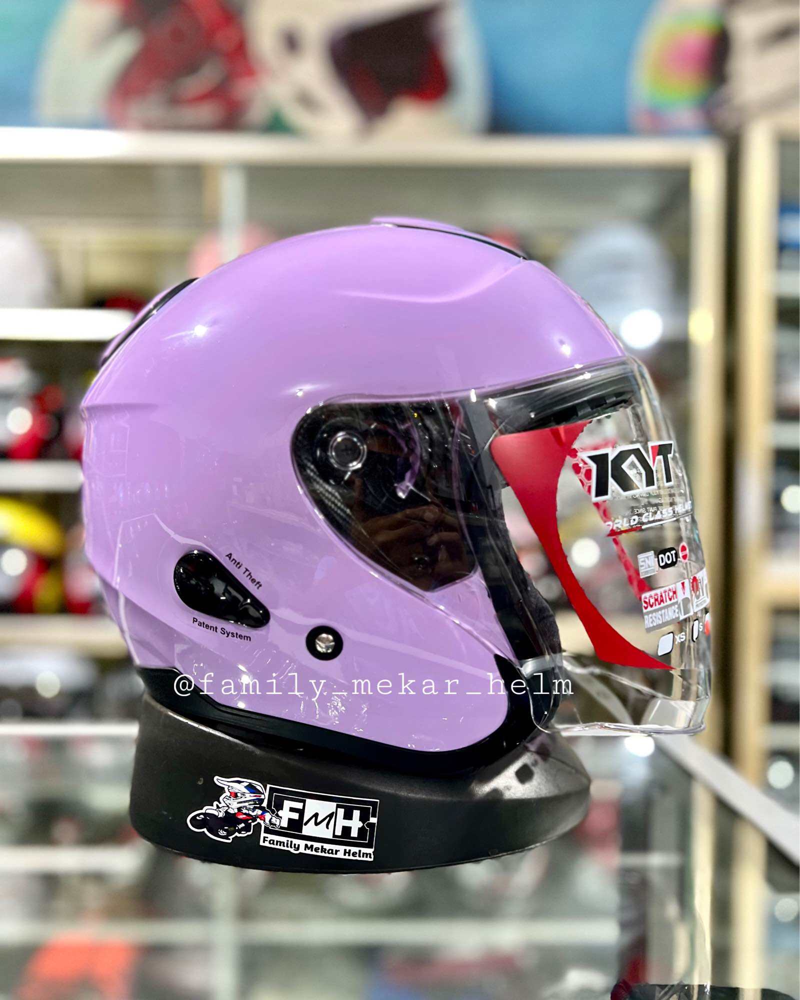 HELM KYT KYOTO R SOLID WARNA LAVENDER HELM HALF FACE ORIGINAL KYT WARNA BARU | Lazada Indonesia