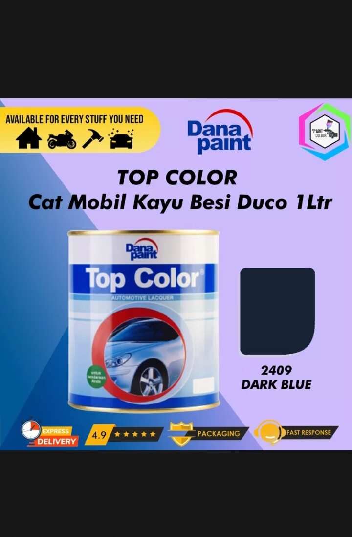 TOP COLOR 2409 Dark Blue - Cat Mobil Kayu Besi | Lazada Indonesia